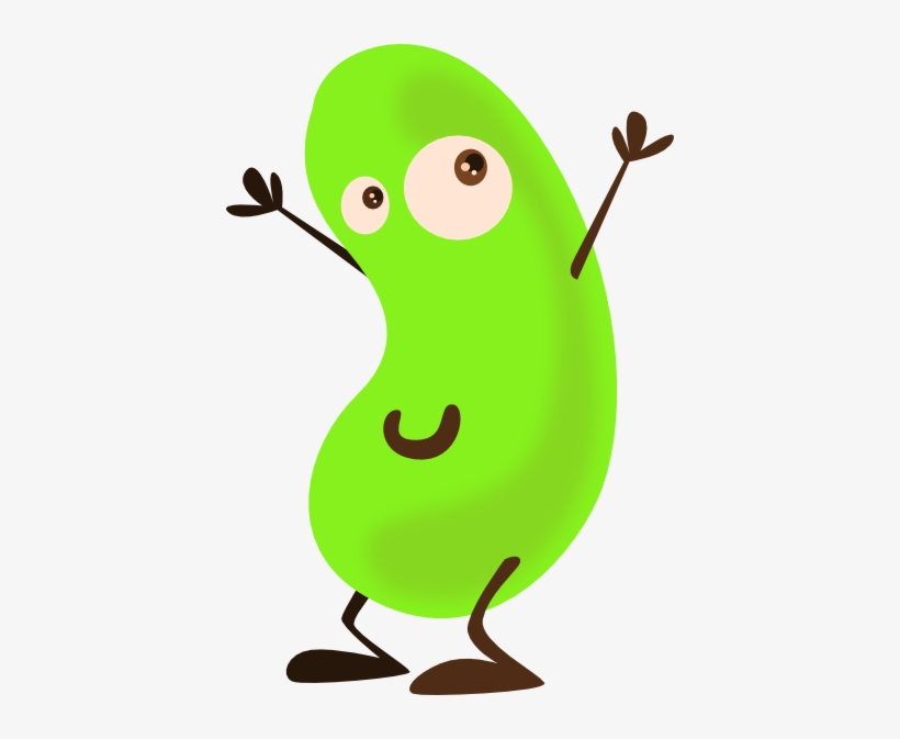 Bean Clipart - Green - Cartoon Beans - 408x593 PNG Download - PNGkit