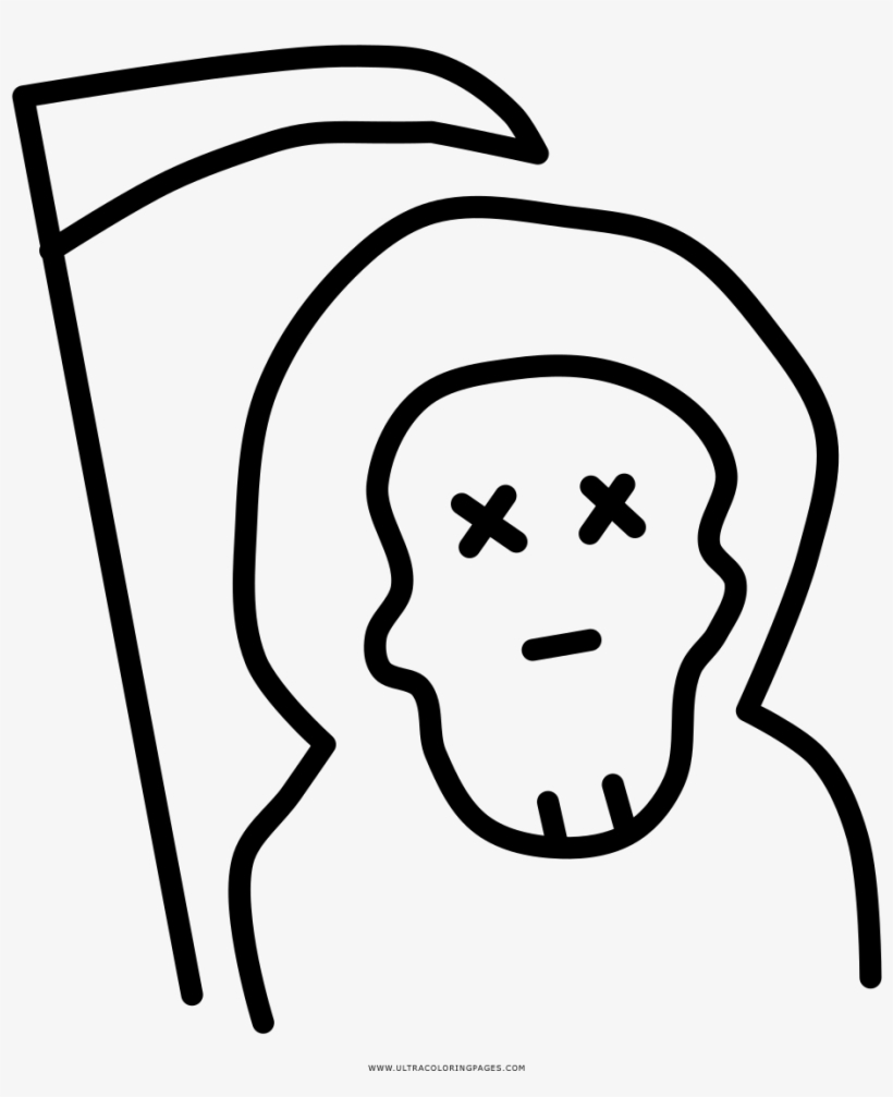Grim Reaper Coloring Page - Death - 1000x1152 PNG Download - PNGkit