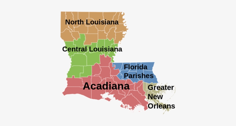 Louisiana Regions Map - Louisiana Regions - 400x360 PNG Download - PNGkit