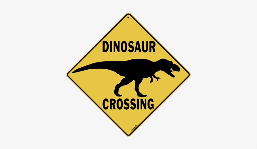 Dinosaur Silhouette Crossing - Dinosaur Crossing Sign Printable ...