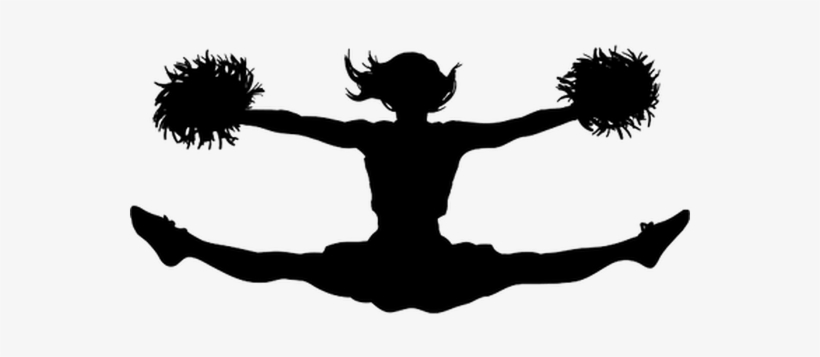 Cheer Stunts Silhouette At Getdrawings - Cheerleading Toe Touch Clipart - 560x560 PNG Download ...