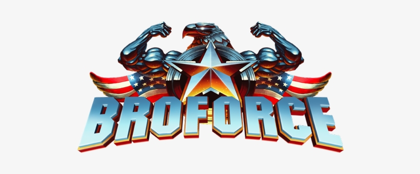 Broforce Revised Log - Broforce Logo Png - 555x300 PNG Download - PNGkit
