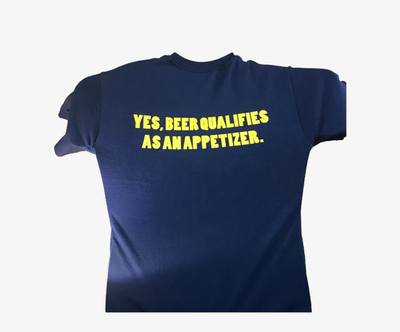 Yes Beer Qualifies As An Appetizer - Active Shirt - 600x600 PNG ...