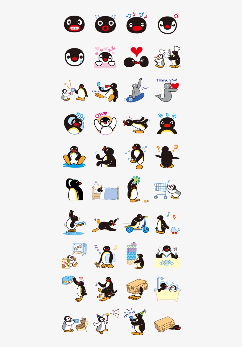 Pingulinestickers - Pingu Line Sticker - 420x1121 PNG Download - PNGkit