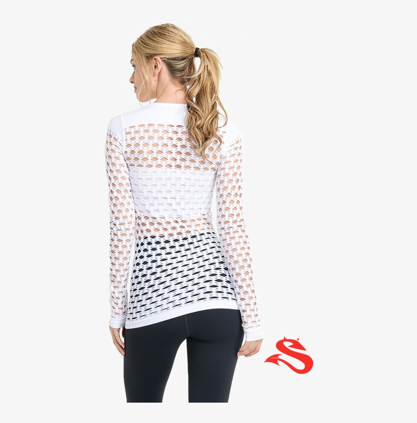 White Long-sleeve Fishnet Tank - Color - 600x750 PNG Download - PNGkit