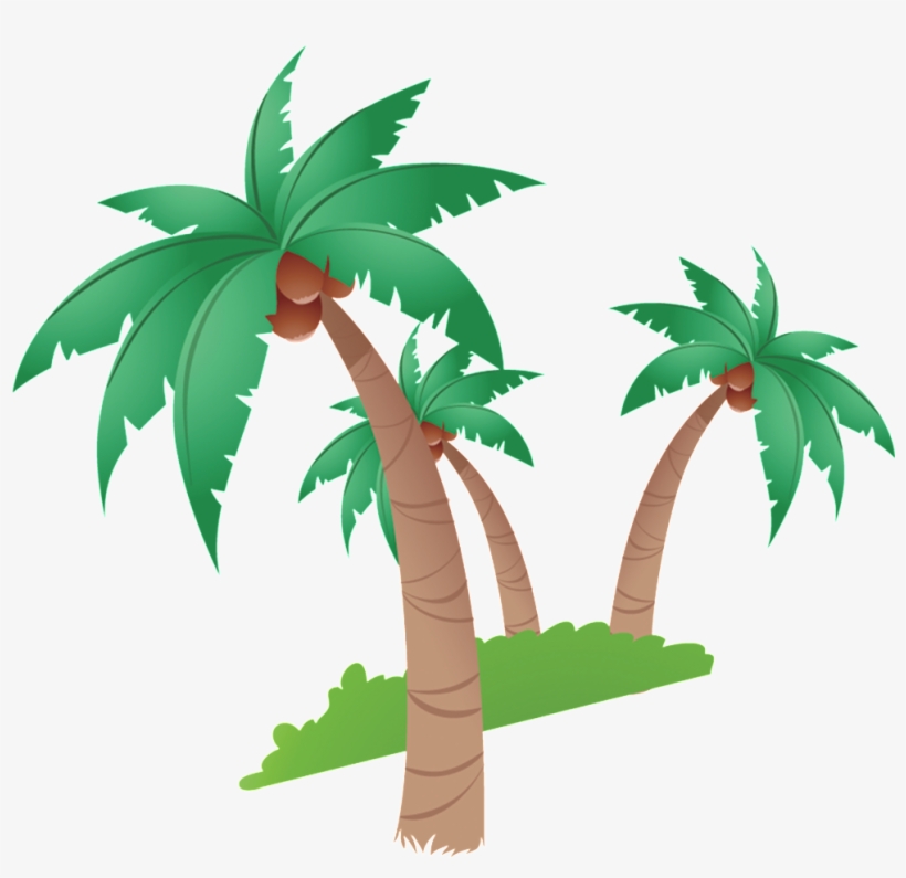 Coconut Tree Cartoon Beautiful Illustration - Coconut Tree Clip Art ...