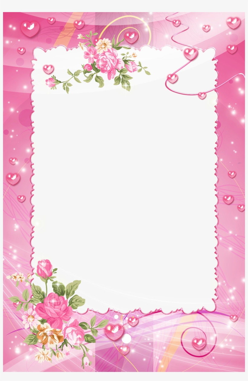 Pink Flowers Borders And Frames