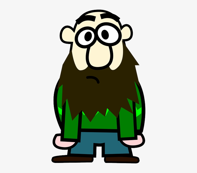 Small - Man With A Beard Cartoon - 366x598 PNG Download - PNGkit