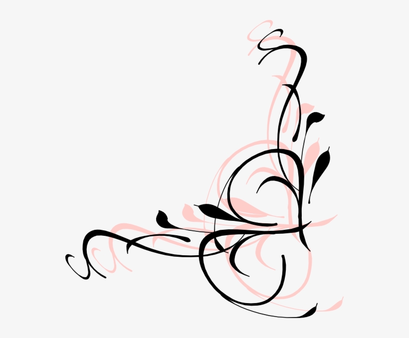 Pinkandblack Black Pink Swirls Swirl Swirly Fancy Elega - Swirl Png ...