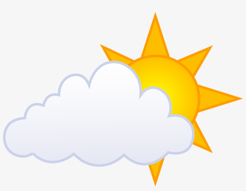 Sunlight Clipart Sunny Weather Pencil And In Color - Cartoon Cloud And ...