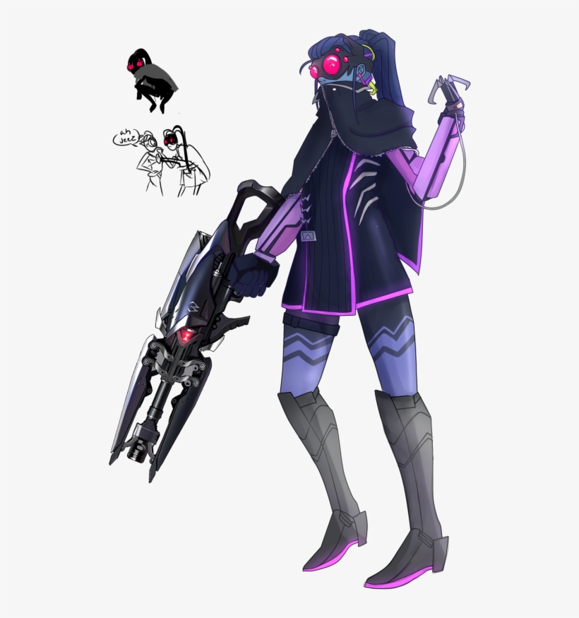 Overwatch Widowmaker Concept Art - 514x810 PNG Download - PNGkit