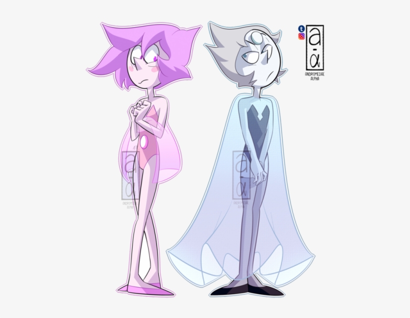 Pink&white Pearl - Steven Universe White Pearl Pink - 500x555 PNG ...