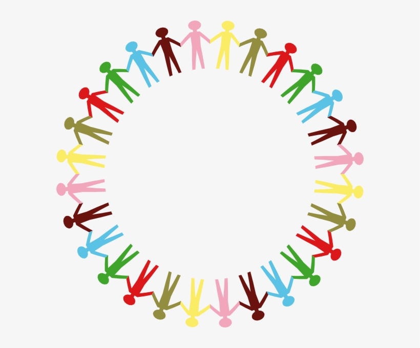 Unity Transparent Word Art - Stick Figure Holding Hands Circle ...