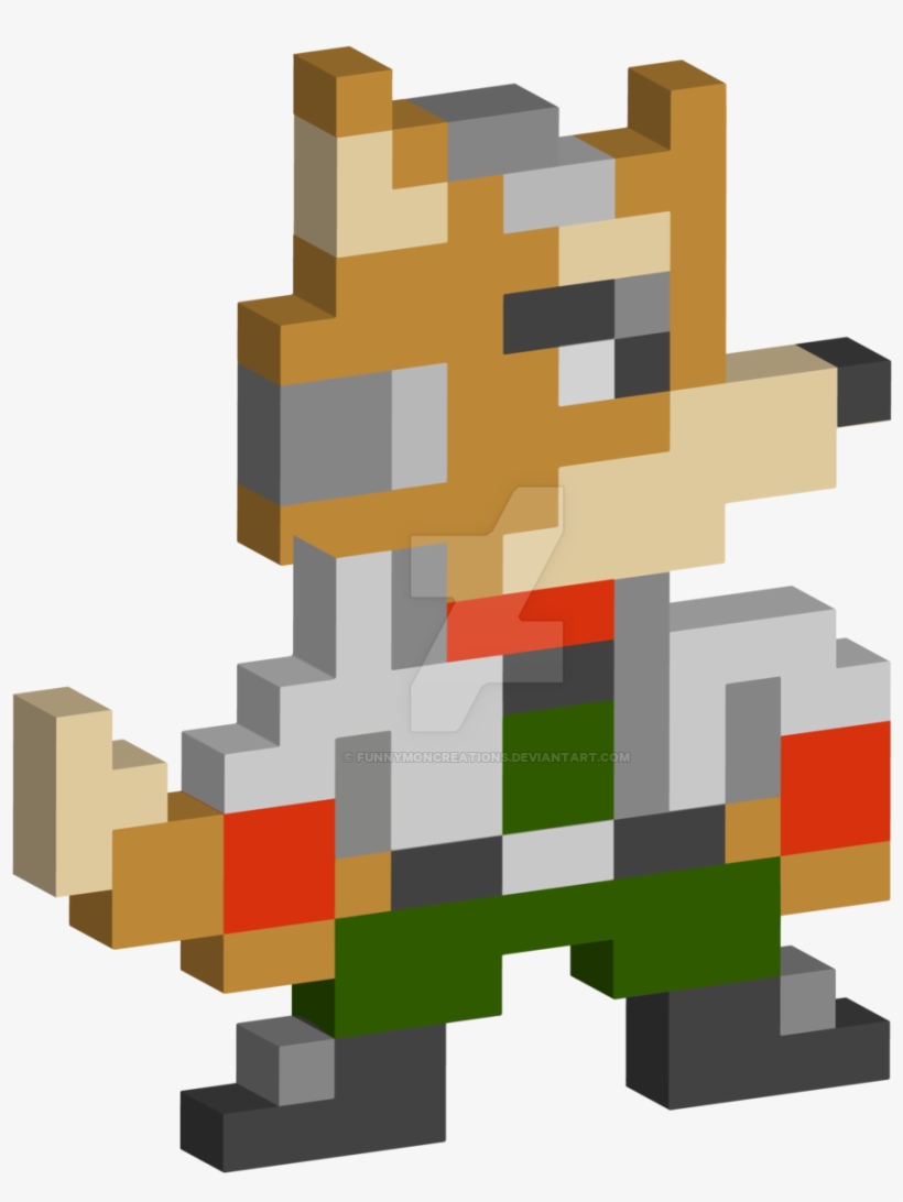 Boulder Vector 8 Bit - 8 Bit Fox Mccloud - 1024x1191 PNG Download - PNGkit