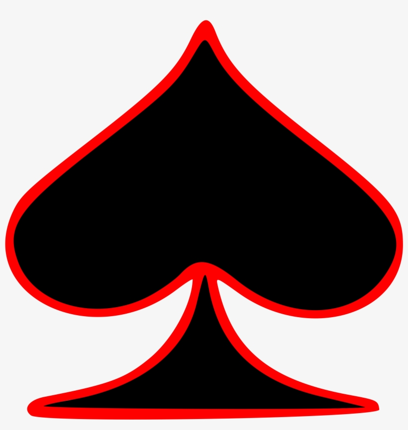 This Free Icons Png Design Of Outlined Spade Playing - 2400x2400 PNG ...