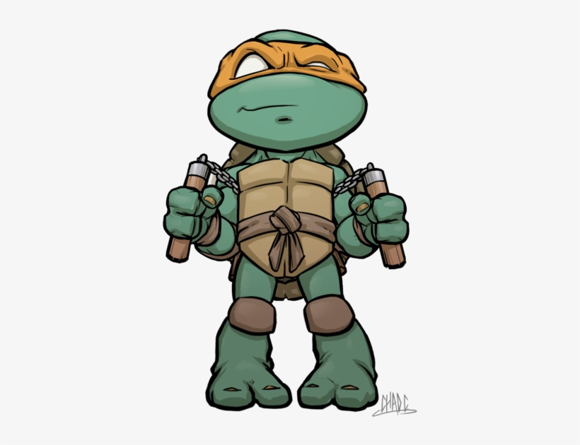 Chibi Mikey By Chadwick J Coleman - Ninja Turtle Drawing Michelangelo ...