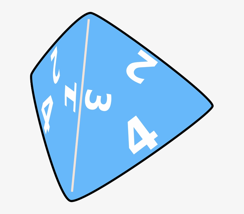 Game Blue, White, Dice, Triangle, Color, Colour, Shape, - Four Sided ...
