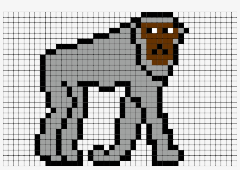 2 Download The Template - Chimpanzee Pixel Art - 880x581 PNG Download ...