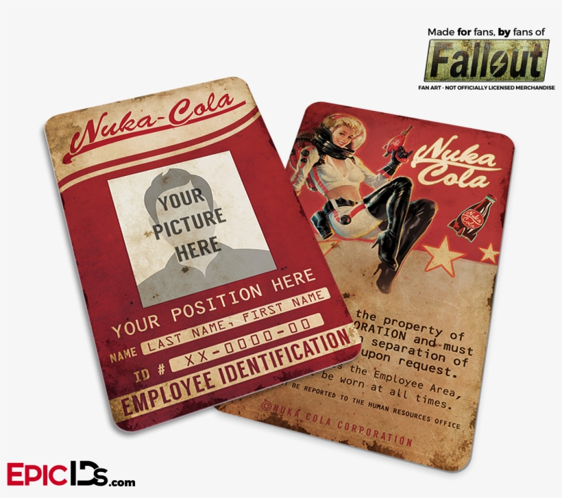 Nuka-cola Corporation 'fallout' Cosplay Employee Id - Fallout 4 Nuka ...