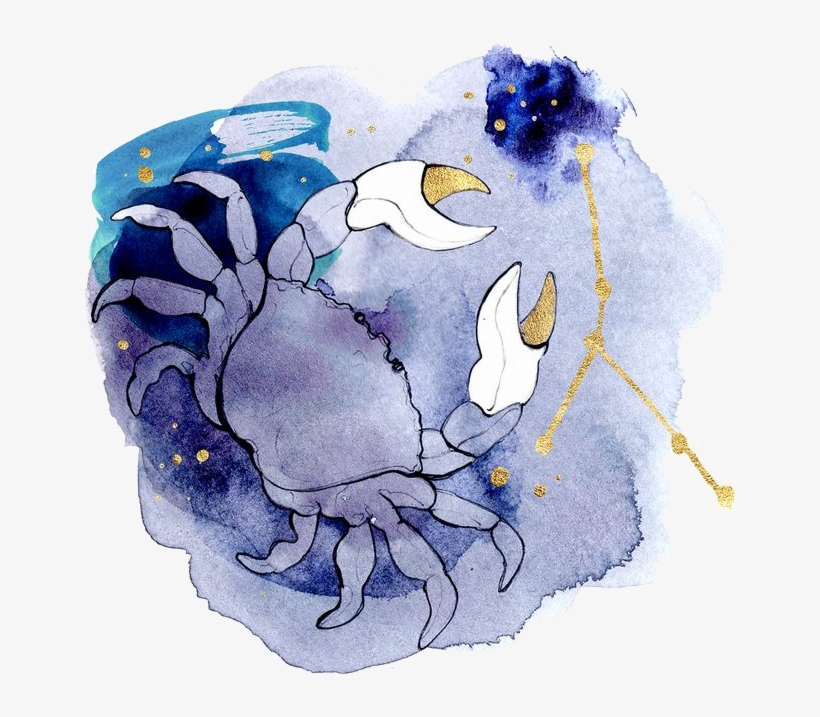Cancer Zodiac Png Image Background - Cancer Horoscope Art - 736x736 PNG ...