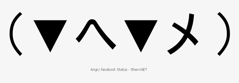 Angry Facebook Status Inverted - Emoticon - 875x217 PNG Download - PNGkit