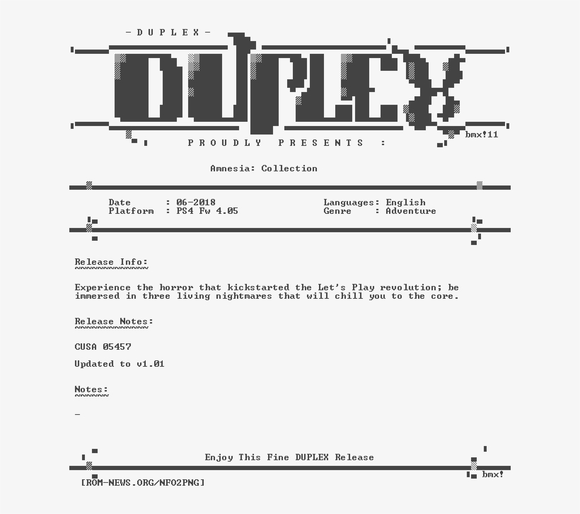 Amnesia Collection Ps4-duplex - Ps3 Duplex - 632x660 PNG Download - PNGkit