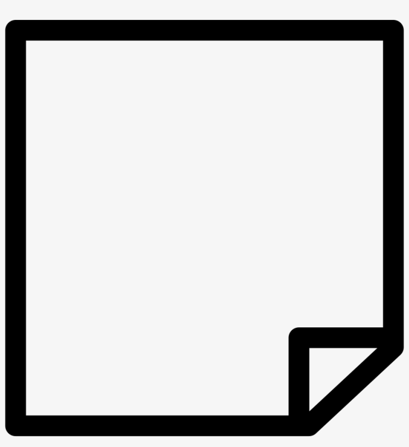 Note Blank Paper With One Folded Corner Comments - Icon - 938x981 PNG ...