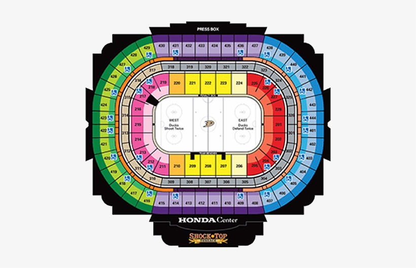 Download Transparent Anaheim Ducks-sports - Honda Center Seating Row ...