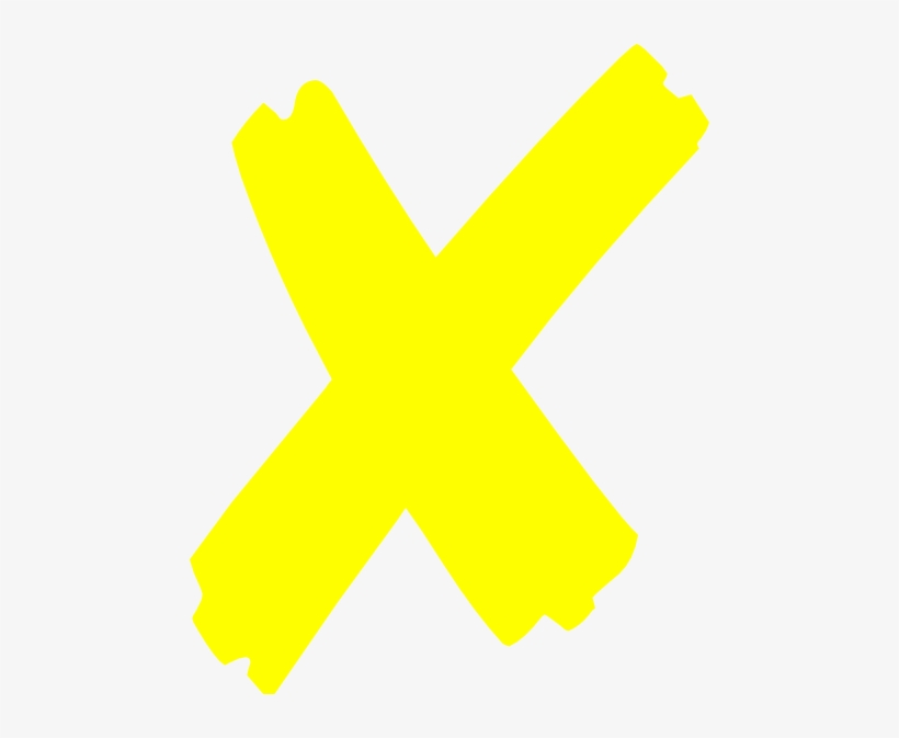 X Mark Yellow Hi - Yellow X Mark - 474x593 PNG Download - PNGkit