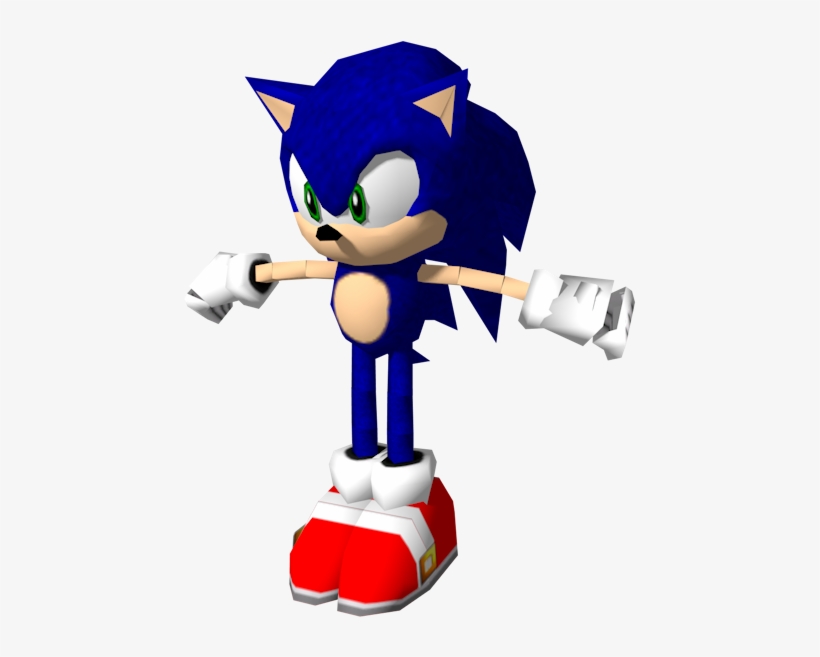Download Zip Archive - Sonic Adventure Sonic Model - 750x650 PNG ...