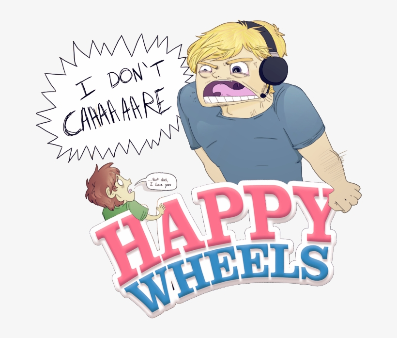 Happy Wheels' Irresponsible Dad - Pewdiepie I Dont Care - 791x630 PNG ...