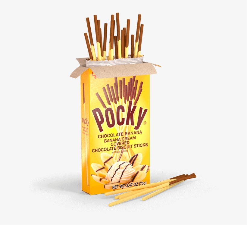 Chocolate Banana Flavor - Glico Pocky Chocolate Biscuit Sticks, Banana ...