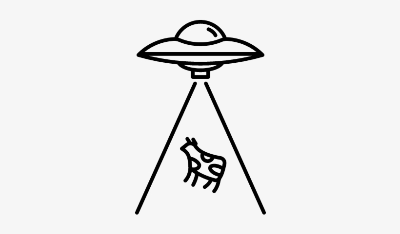Ufo And Cow Vector - Ufo Drawing Cow - 400x400 PNG Download - PNGkit
