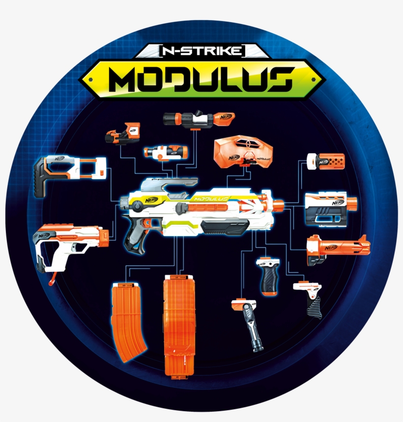 Here's A - Nerf N Strike Modulus Custom - 2000x1995 PNG Download - PNGkit