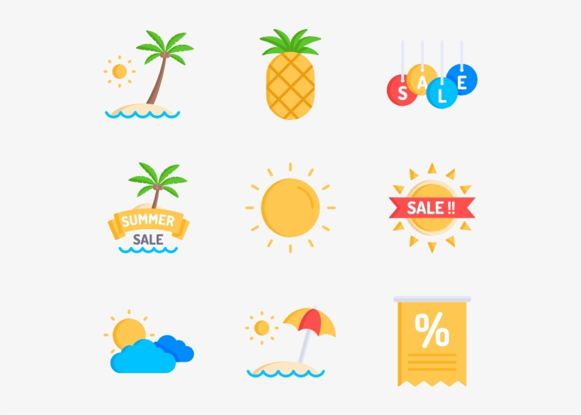 Summer Sales 50 Icons - Vector Marketing - 600x564 PNG Download - PNGkit