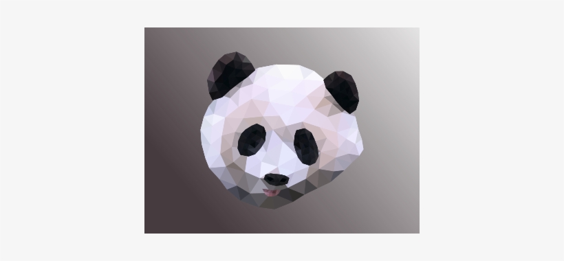 A Panda Head With Low Poly Style - Dribbble - 400x300 PNG Download - PNGkit
