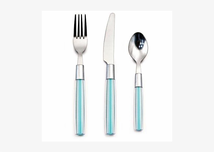 We're Sorry - - Clarity Silverware Set 12-pc. Stainless Steel Turquoise ...