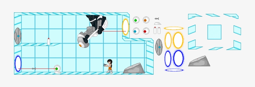 Glados Sprites - Mega Man - 730x202 PNG Download - PNGkit