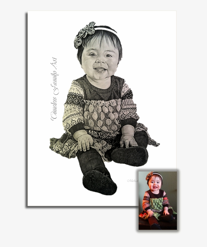 Sketch Portraits Of Babies - Drawing - 639x898 PNG Download - PNGkit