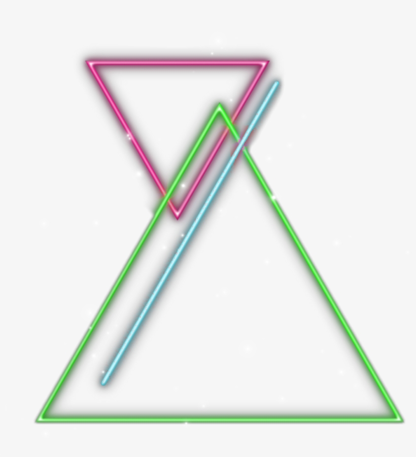 Neon Triangle Triangles Colors Green Pink Blue Spiral - Triangle ...