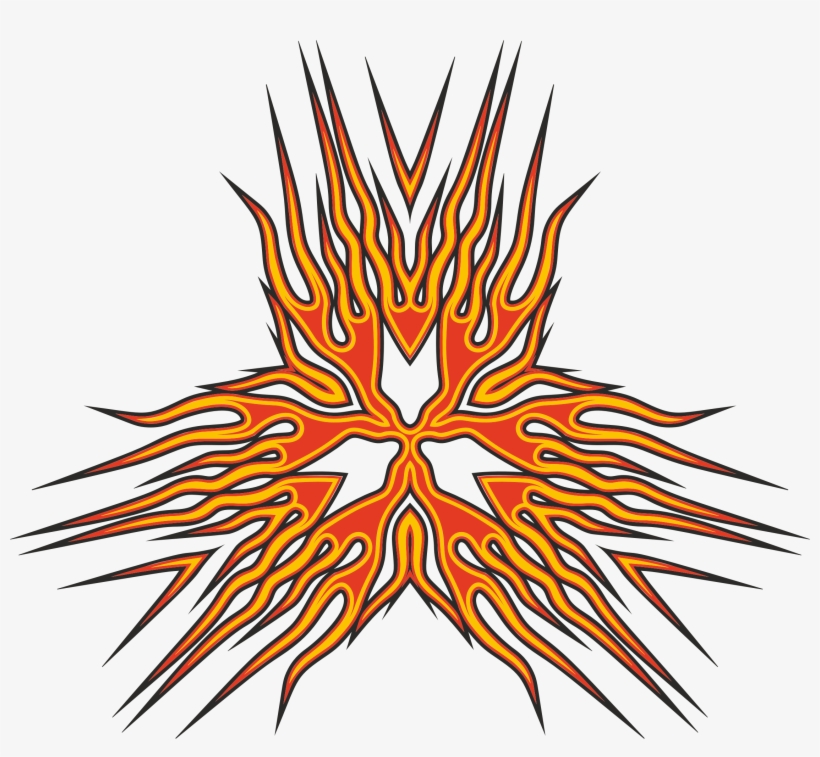 Abstract Flame Triangle Vector Clipart Image - Circle - 2254x1972 PNG ...