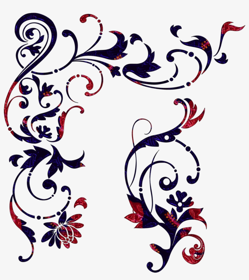 Scroll Border Swirls Abstract - Transparent Scroll Border Art Png ...