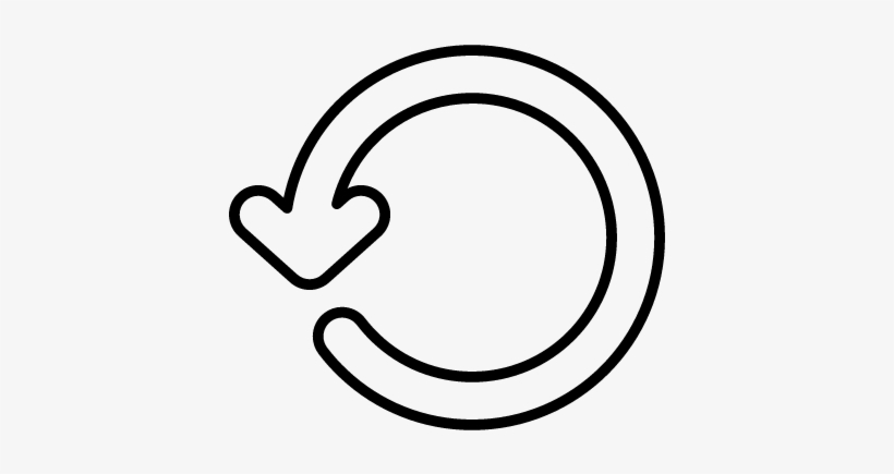 Circular Arrow Rotating To Left Vector - Icon - 400x400 PNG Download ...