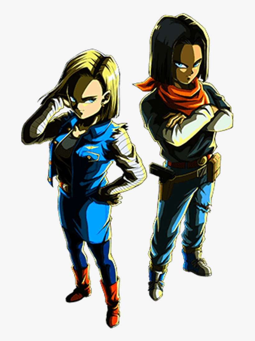18 Badass Scene - Android 17 And 18 Png - 699x1024 PNG Download - PNGkit