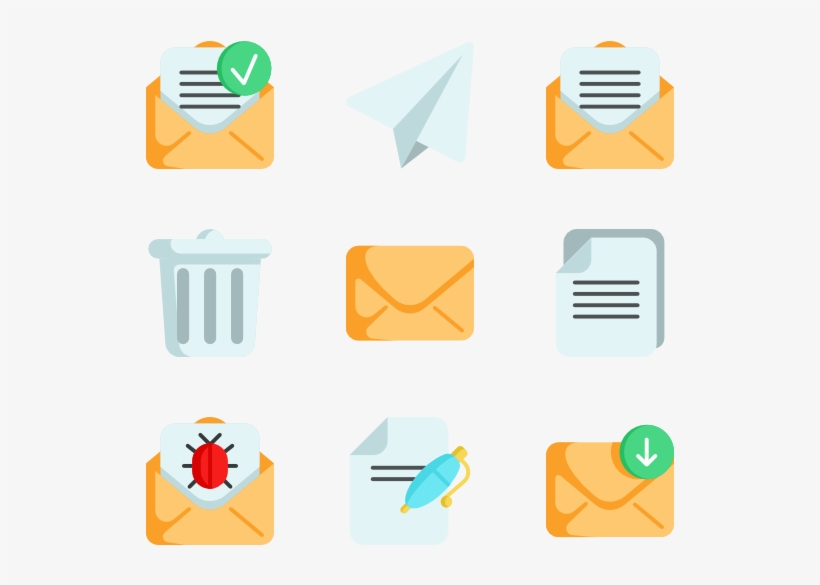 Email 40 Icons - Email - 600x564 PNG Download - PNGkit