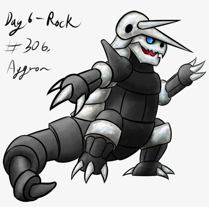 #306, Aggron - Cartoon - 869x815 PNG Download - PNGkit
