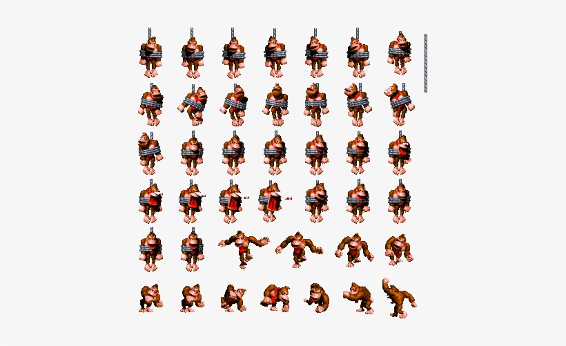 Donkey Kong - Donkey Kong Country 2 Donkey Kong Sprite - 419x421 PNG ...