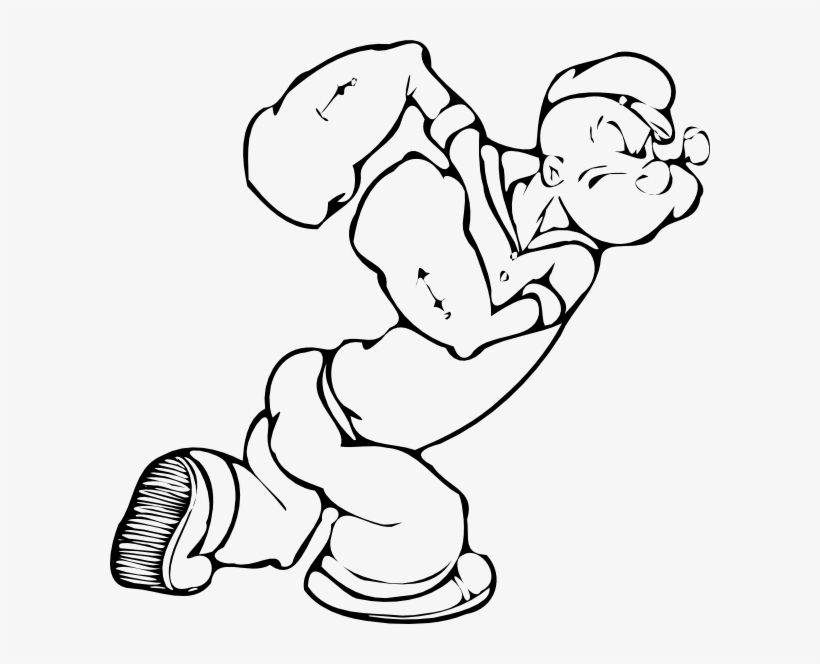 Original Png Clip Art File Popeye Outline Svg Images - 600x584 PNG ...