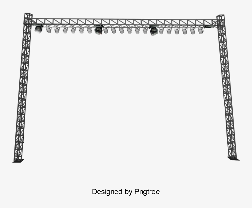 Stage Structures, Metal, Black Frame Png And Psd - Stage Vector Png ...