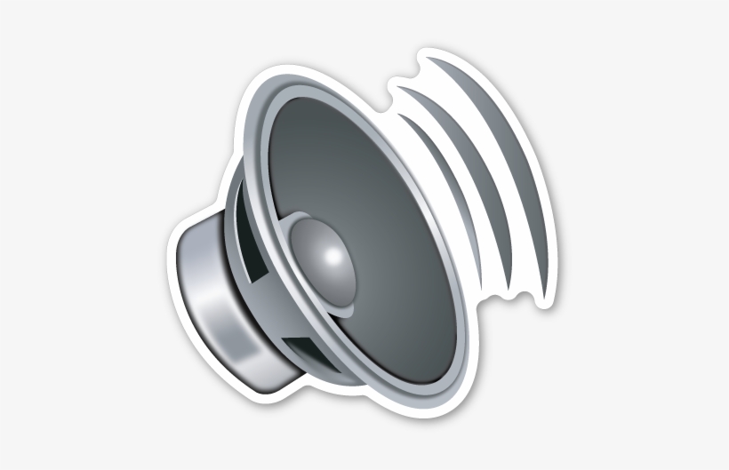 Speaker With Three Sound Waves - Sound Emoji - 477x451 PNG Download - PNGkit